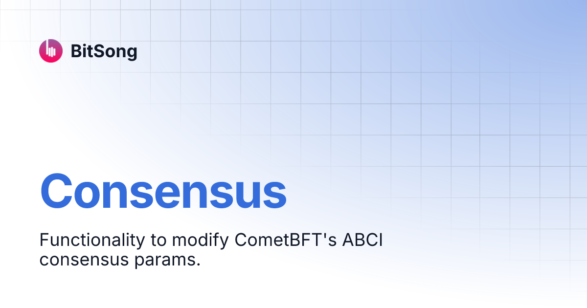 Consensus | BitSong