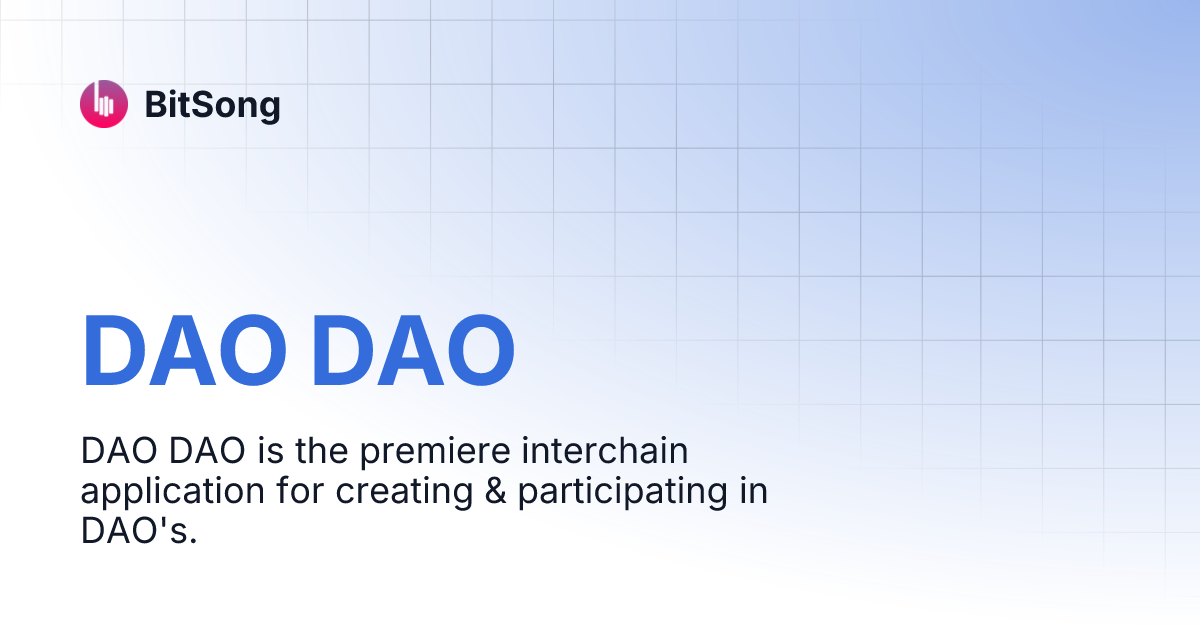 DAO DAO | BitSong